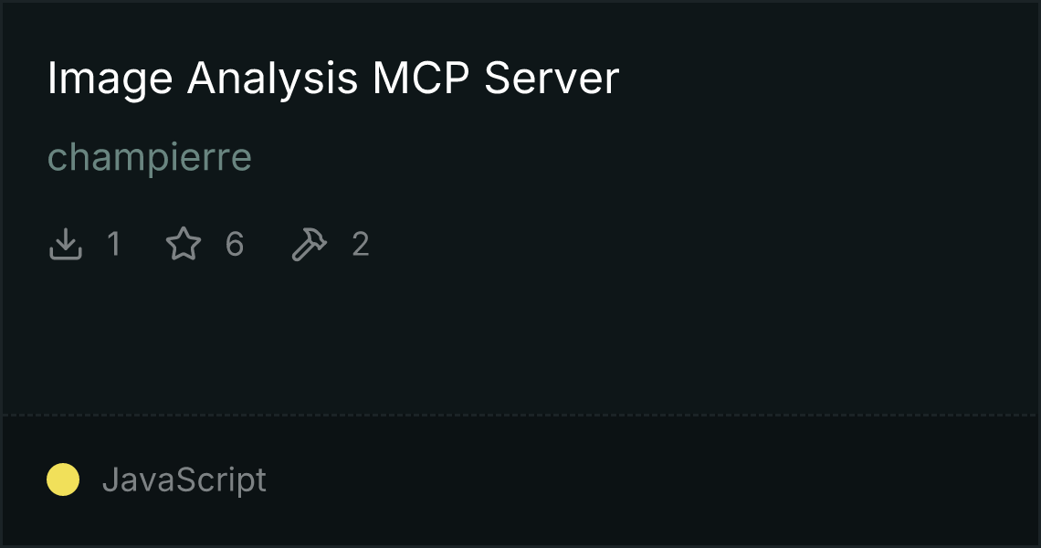 Image Analysis MCP Server by champierre | Glama