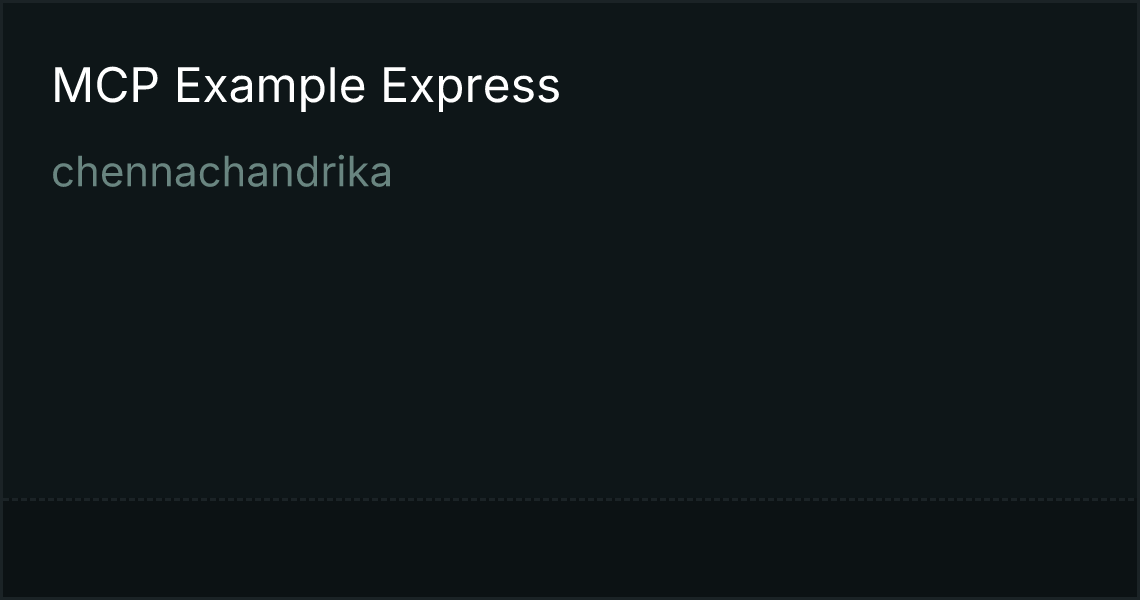 MCP Example Express alternatives | Glama