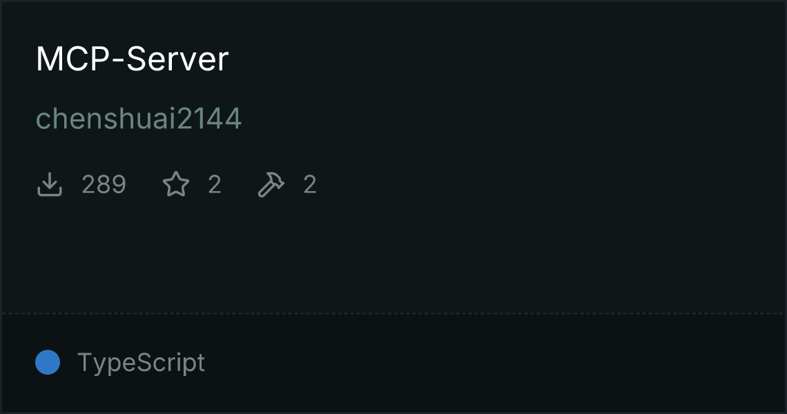 MCP-Server by chenshuai2144 | Glama