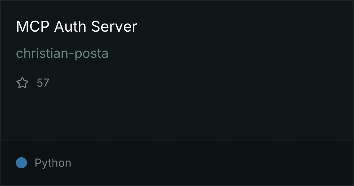 MCP Auth Server | Glama