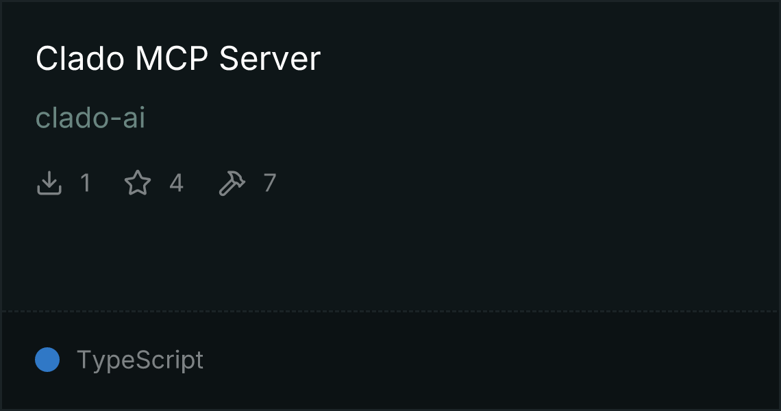 Clado MCP Server | Glama