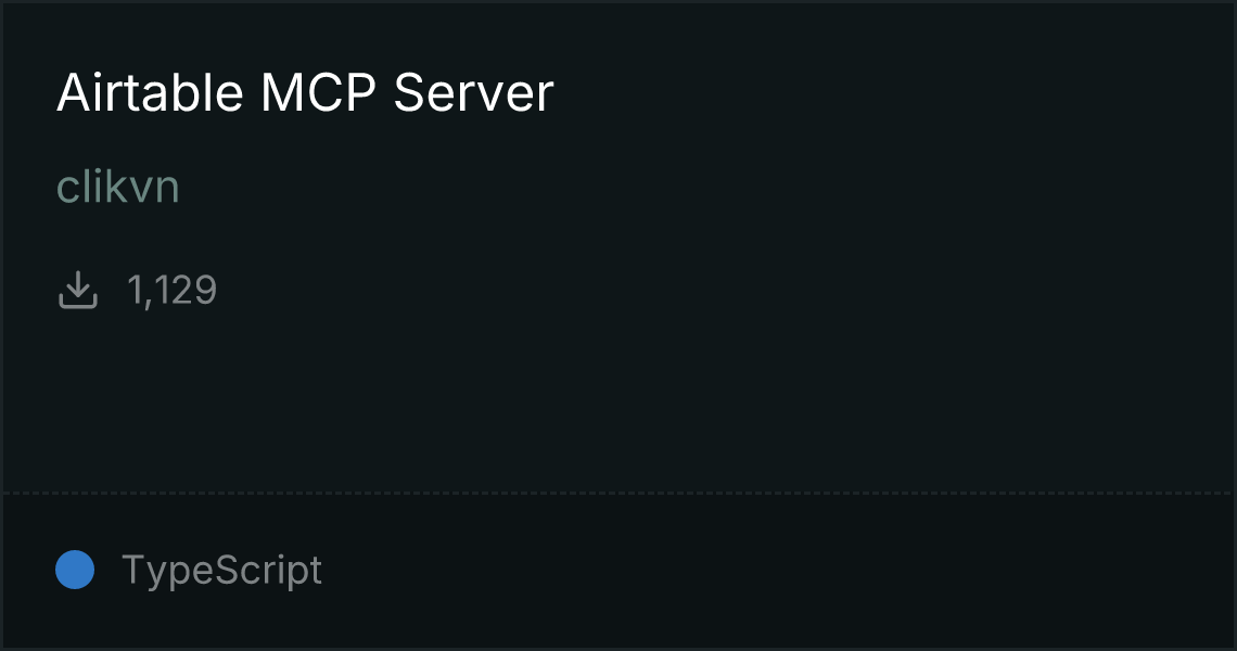 Airtable MCP Server by clikvn | Glama