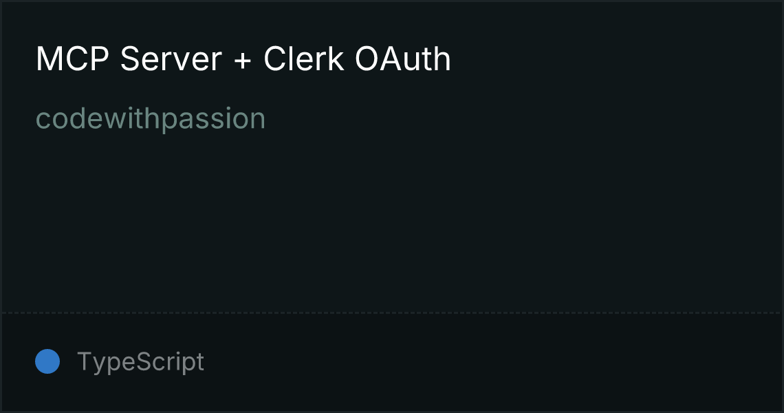 MCP Server + Clerk OAuth alternatives | Glama