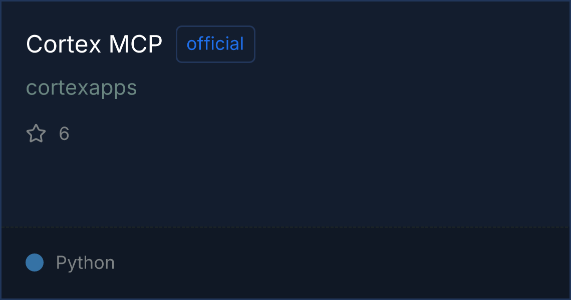 Cortex MCP by cortexapps | Glama