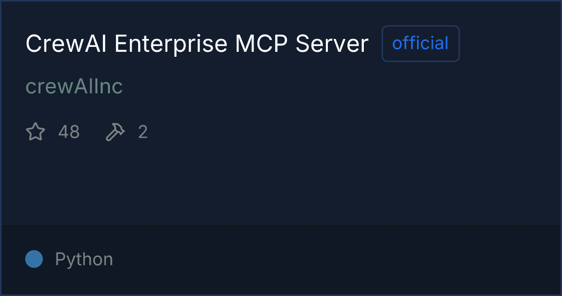 Score | CrewAI Enterprise MCP Server | Glama