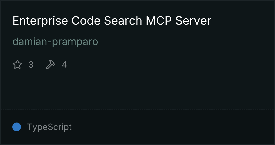 Enterprise Code Search MCP Server by damian-pramparo | Glama