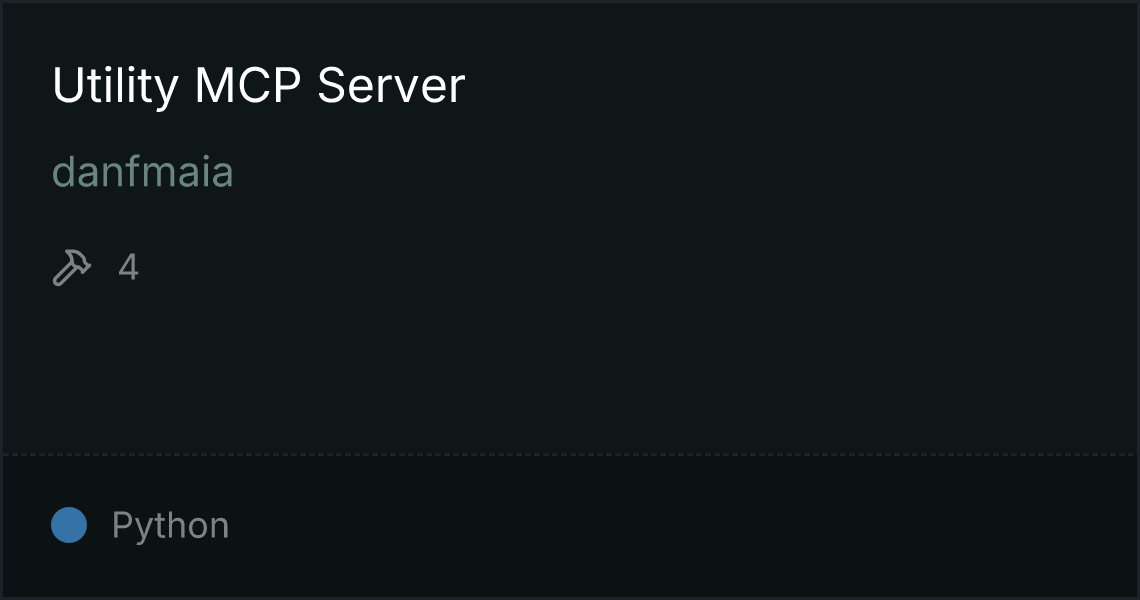 Utility MCP Server | Glama