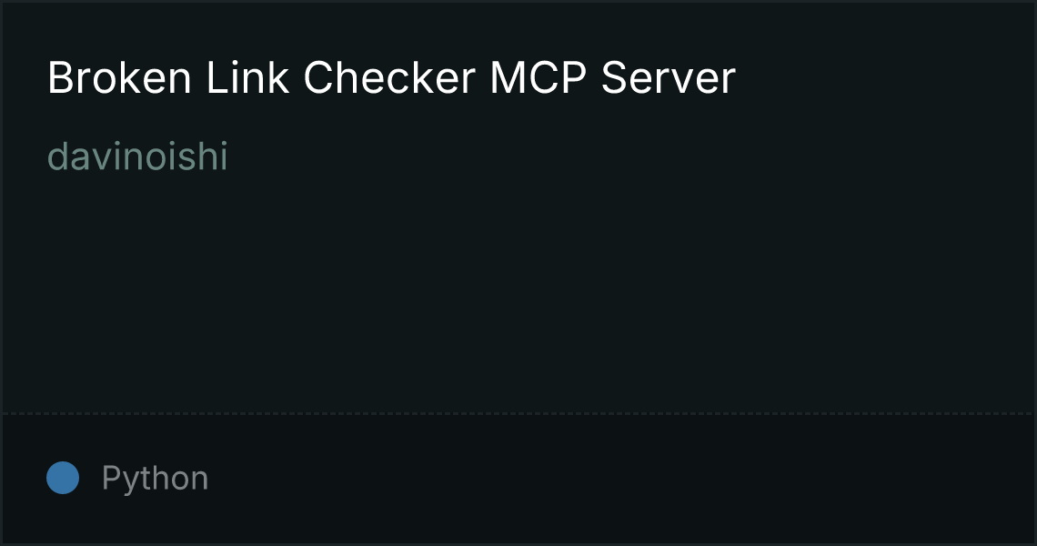 Schema | Broken Link Checker MCP Server | Glama