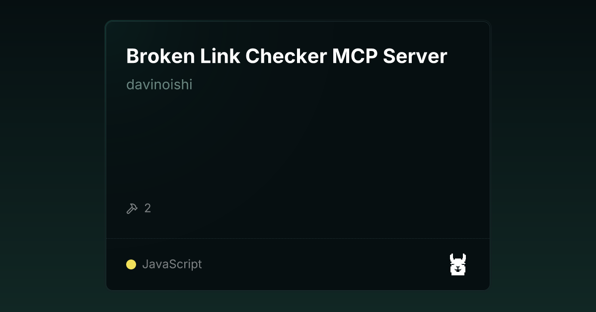 Broken Link Checker MCP Server by davinoishi | Glama