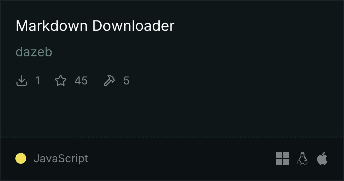 Markdown Downloader by dazeb | Glama
