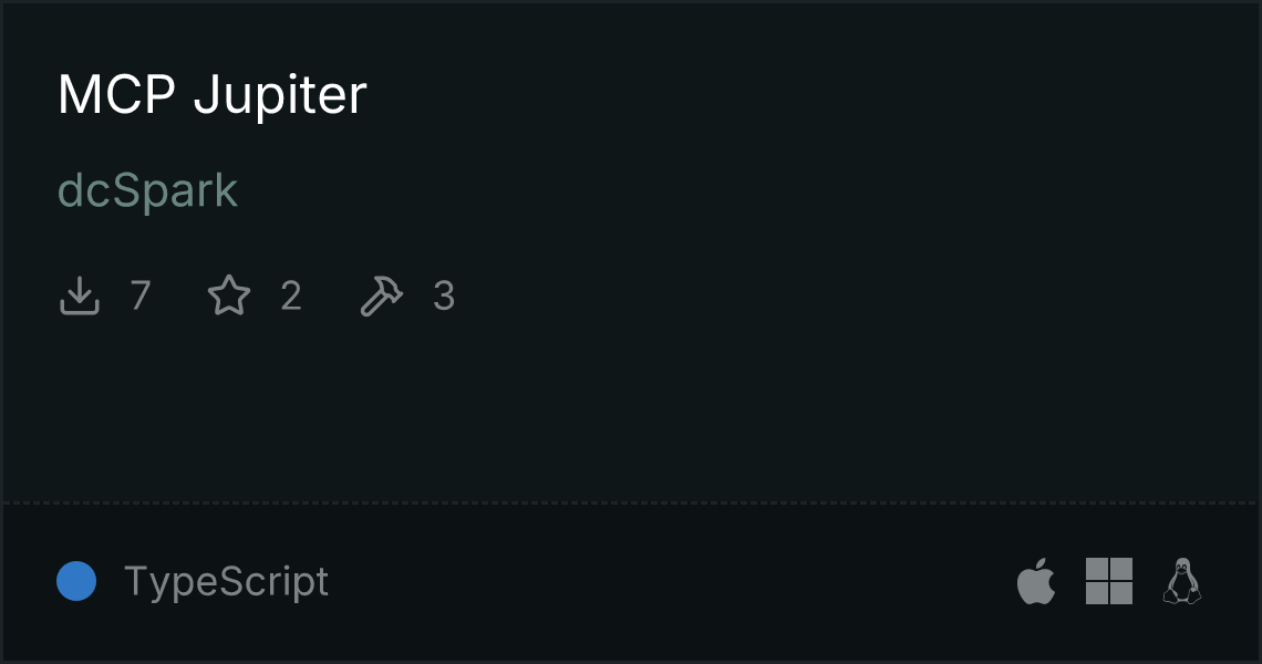 MCP Jupiter by dcSpark | Glama