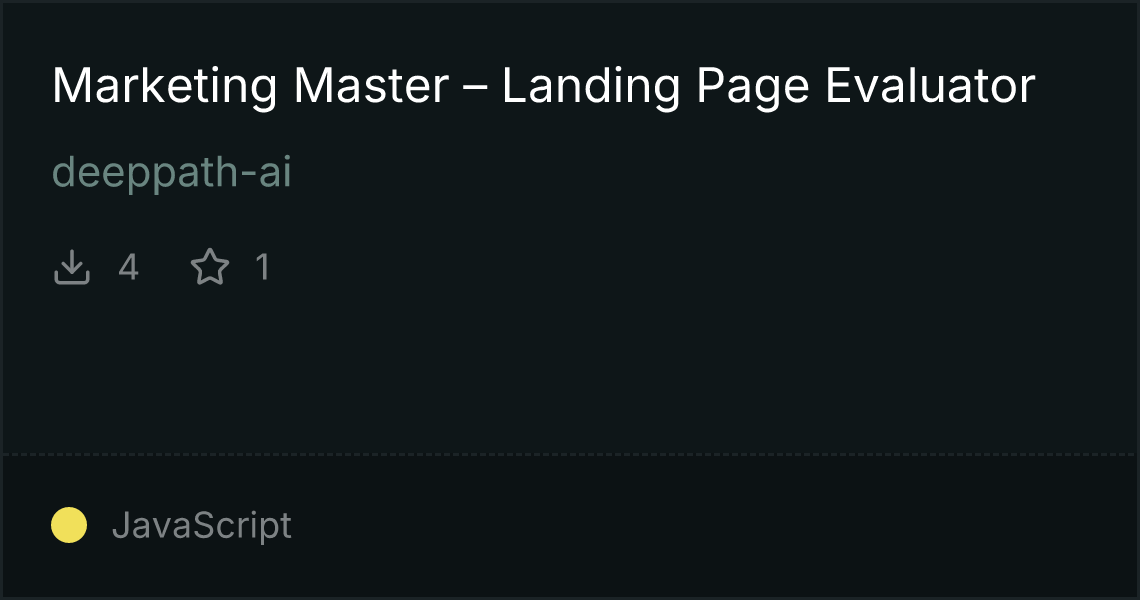 Marketing Master – Landing Page Evaluator | Glama