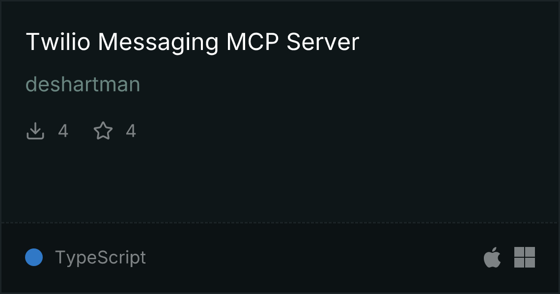 Twilio Messaging MCP Server | Glama