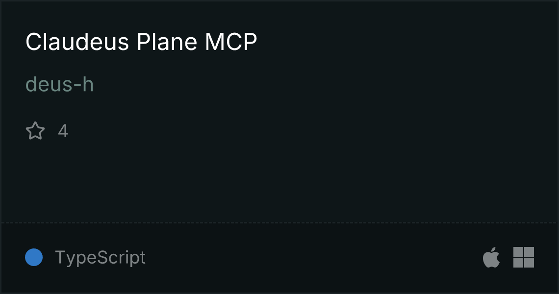 Claudeus Plane MCP by deus-h | Glama