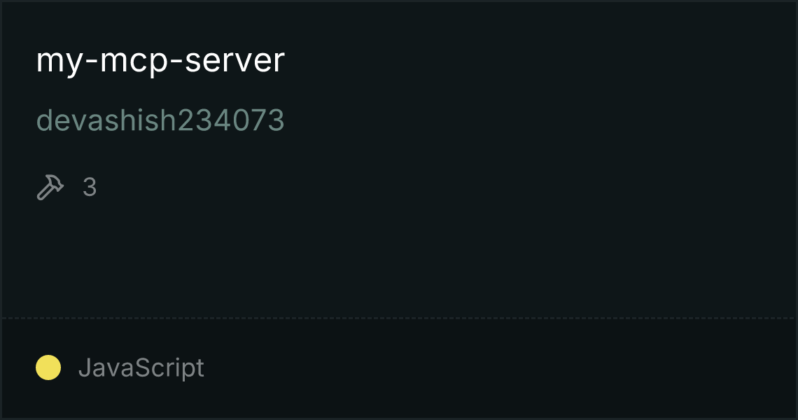 my-mcp-server | Glama