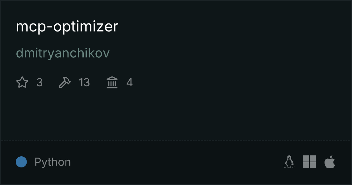mcp-optimizer | Glama