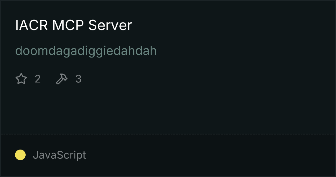 IACR MCP Server | Glama