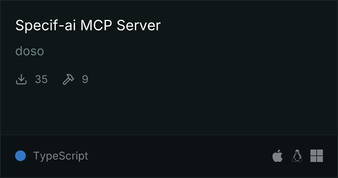 Score | Specif-ai MCP Server | Glama