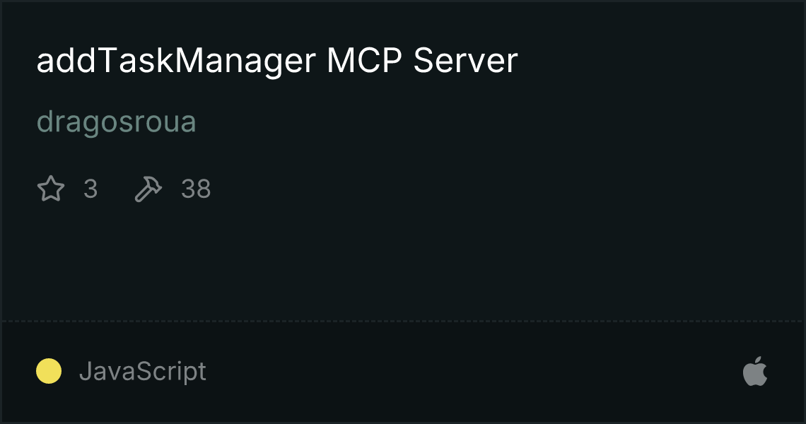 addTaskManager MCP Server | Glama