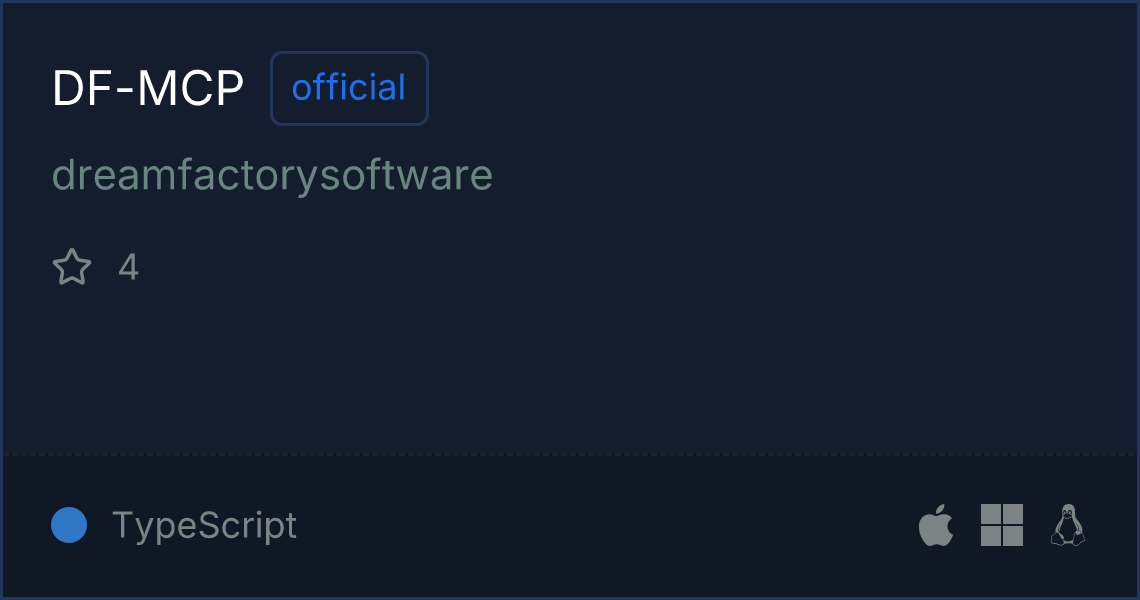DF-MCP by dreamfactorysoftware | Glama