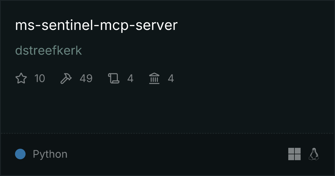 ms-sentinel-mcp-server | Glama