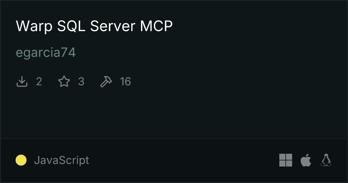 Inspect | Warp SQL Server MCP | Glama