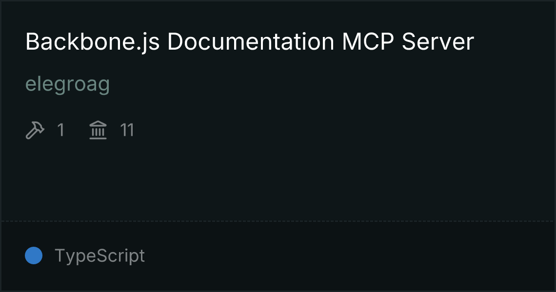 Backbone.js Documentation MCP Server | Glama