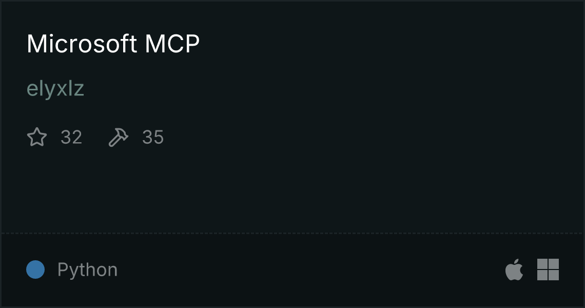Microsoft MCP by elyxlz | Glama