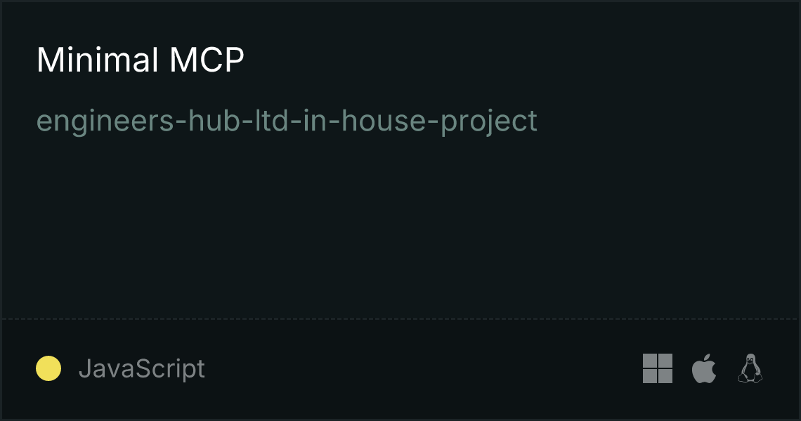 Score | Minimal MCP | Glama