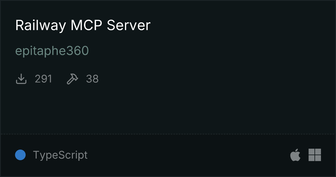 Railway MCP Server by epitaphe360 | Glama