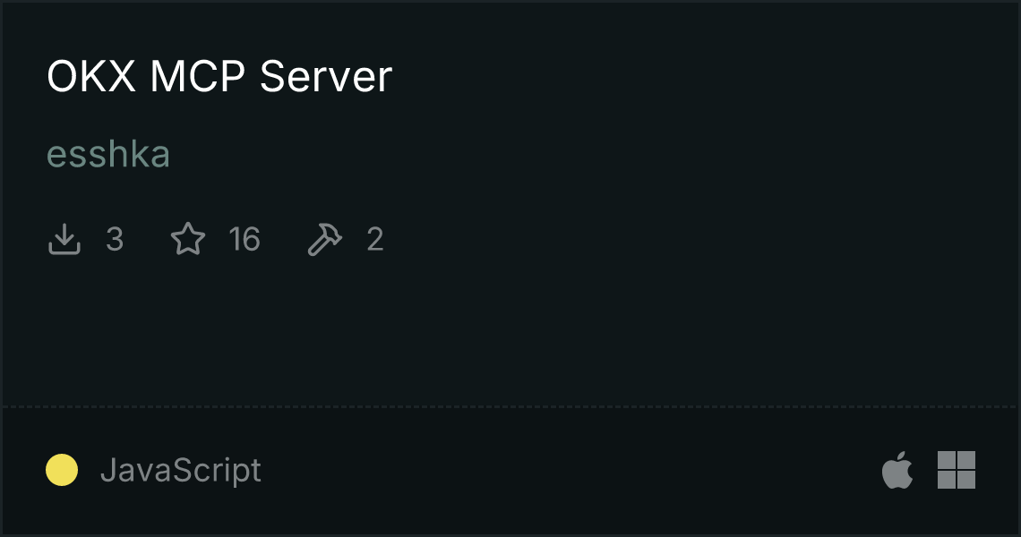 Schema | OKX MCP Server | Glama