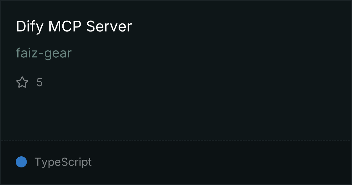 Dify MCP Server | Glama