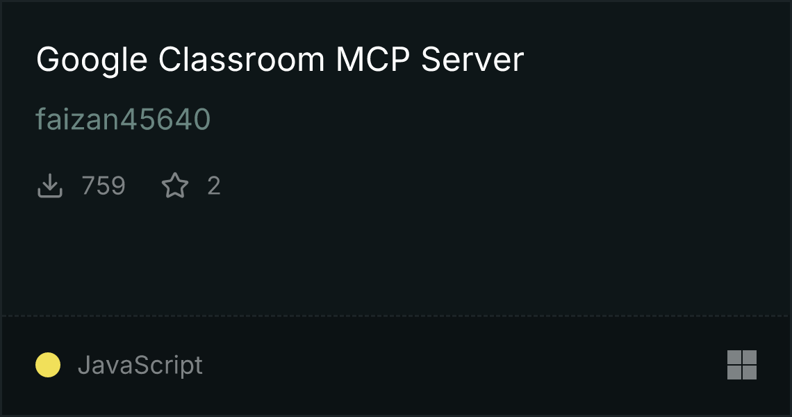 Score | Google Classroom MCP Server | Glama