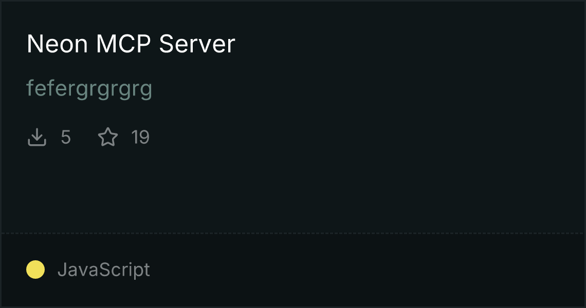 Neon MCP Server | Glama