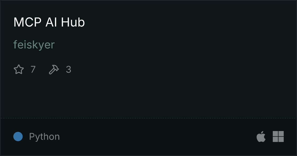 MCP AI Hub by feiskyer | Glama