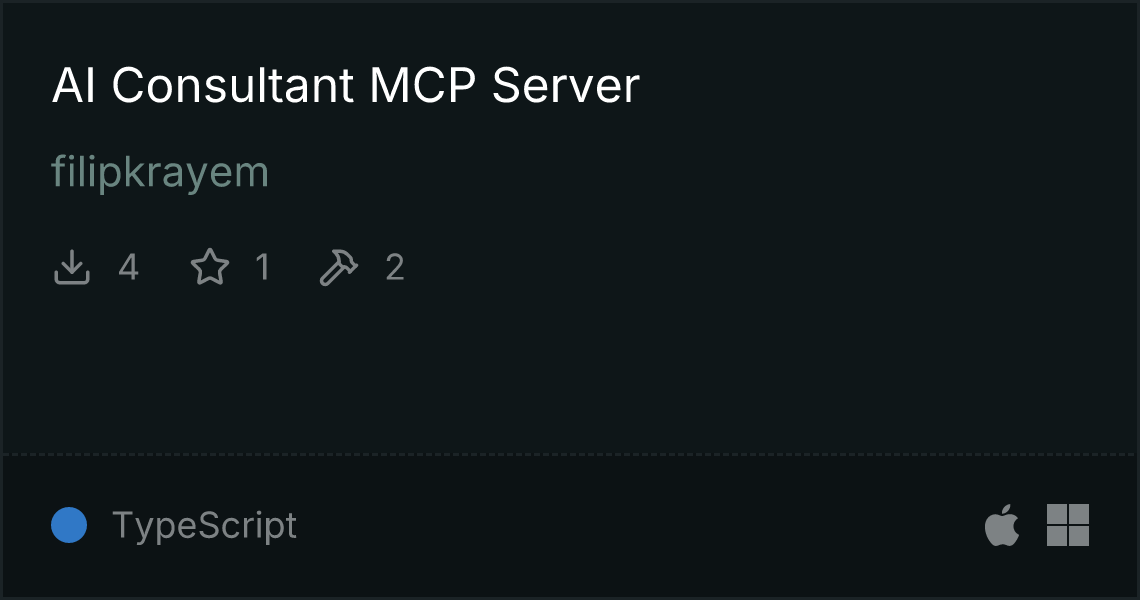 AI Consultant MCP Server | Glama