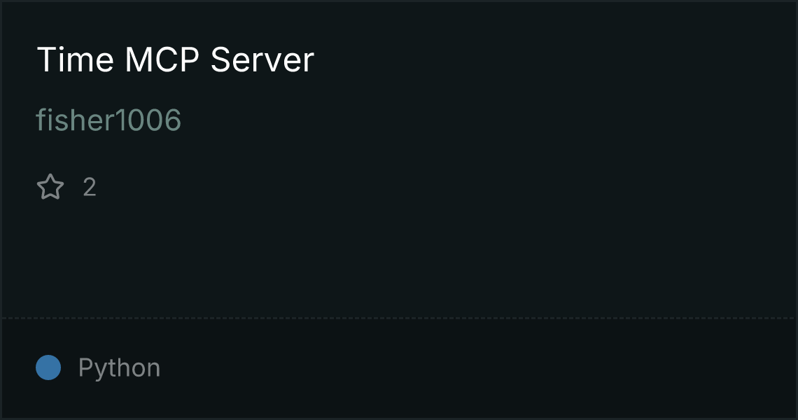Score | Time MCP Server | Glama
