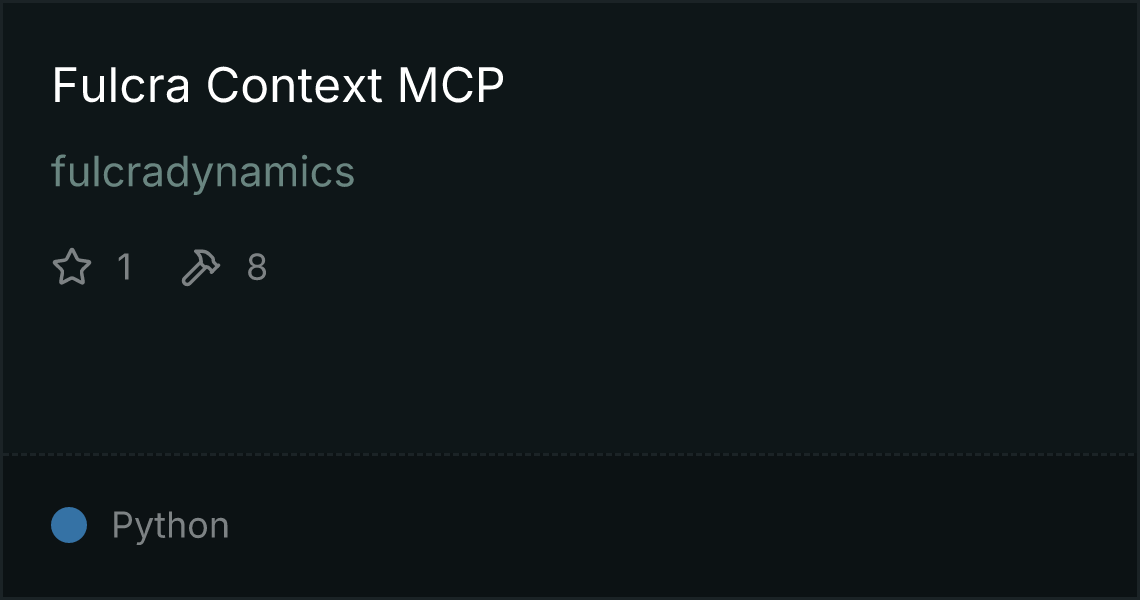 Fulcra Context MCP by fulcradynamics | Glama