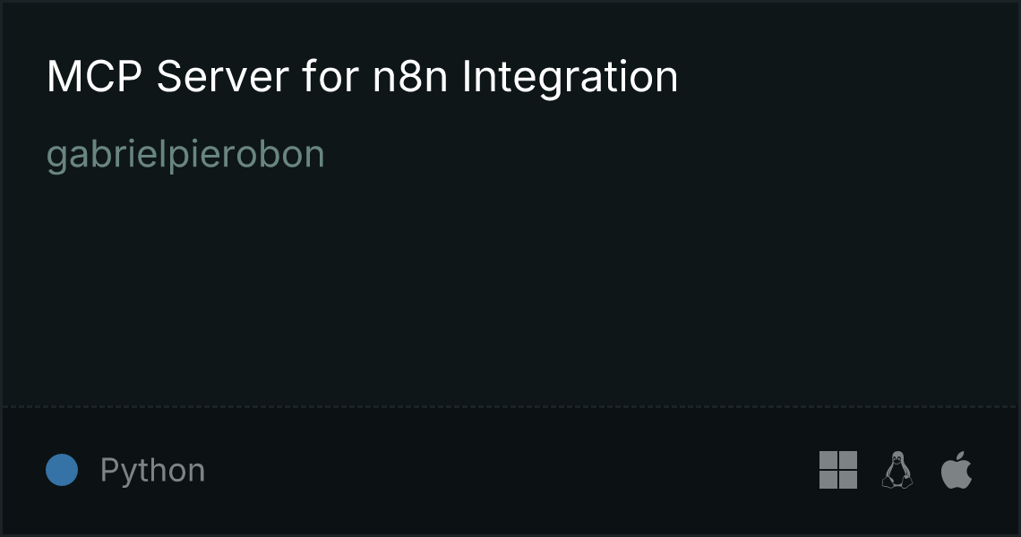 MCP Server for n8n Integration | Glama