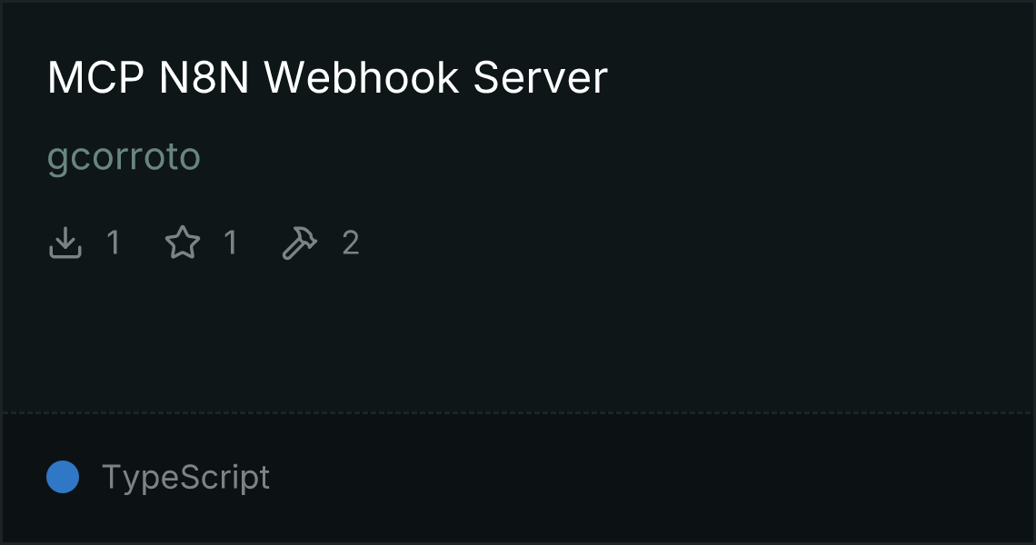Schema | MCP N8N Webhook Server | Glama