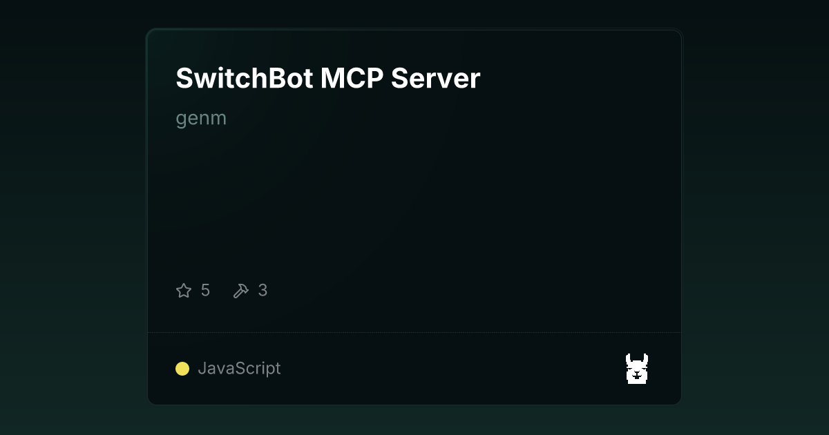 SwitchBot MCP 서버 | Glama