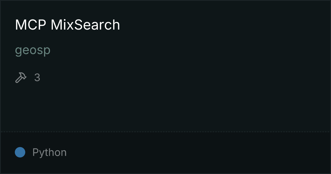 Schema | MCP MixSearch | Glama