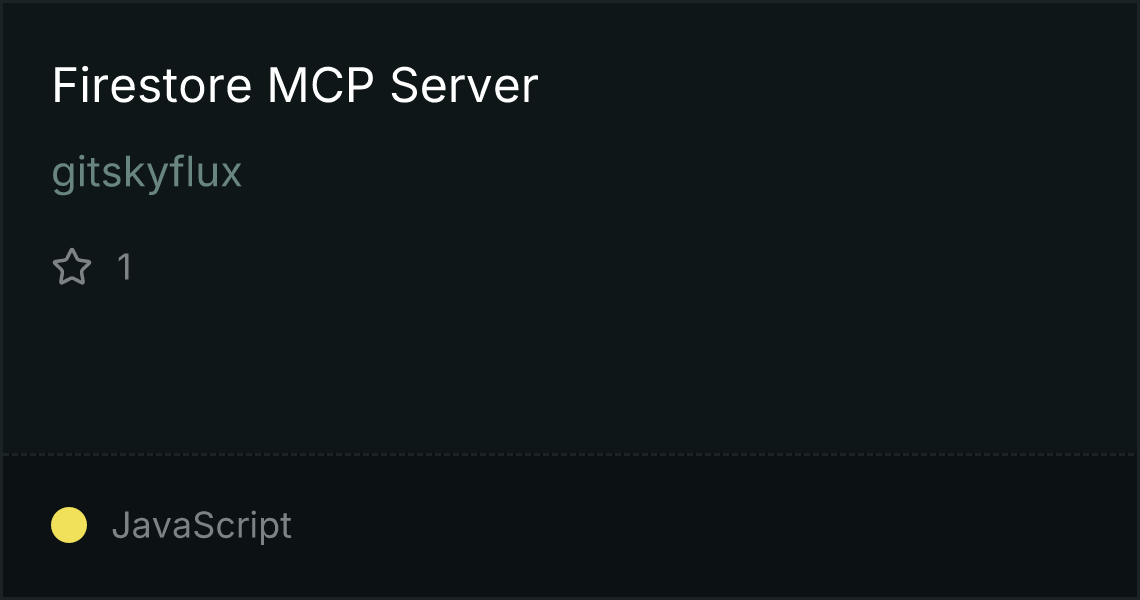 Firestore MCP Server | Glama