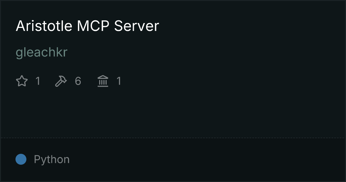 Schema | Aristotle MCP Server | Glama