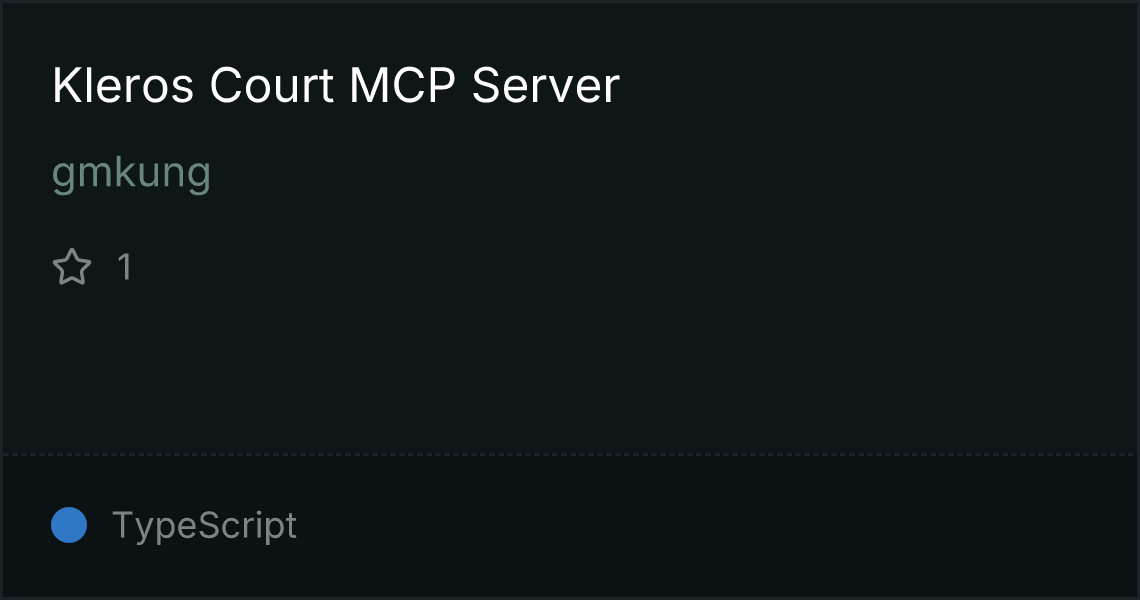 Kleros Court MCP Server | Glama