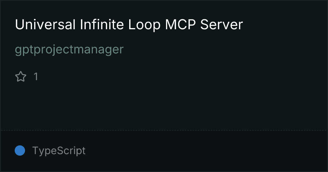 Discussions | Universal Infinite Loop MCP Server | Glama