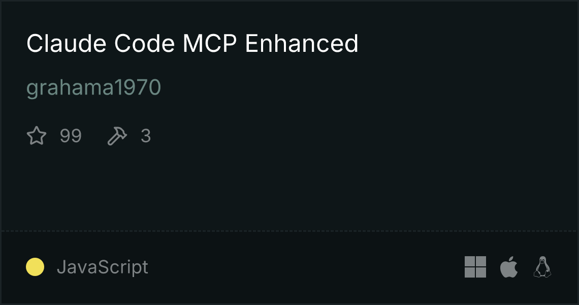 Claude Code MCP Enhanced by grahama1970 | Glama