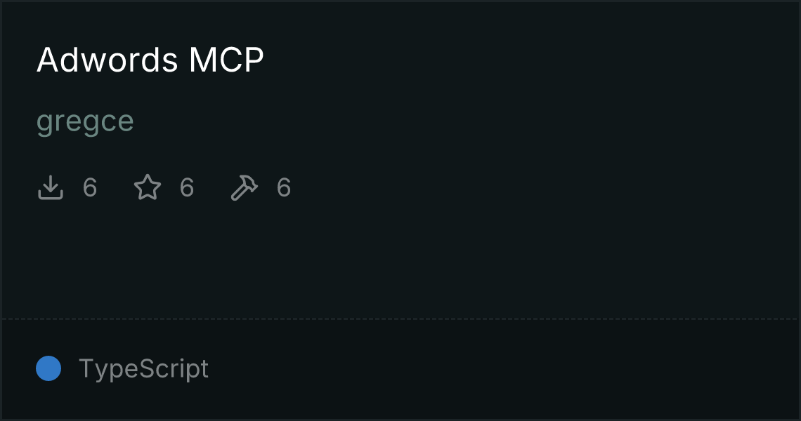 Schema | Adwords MCP | Glama