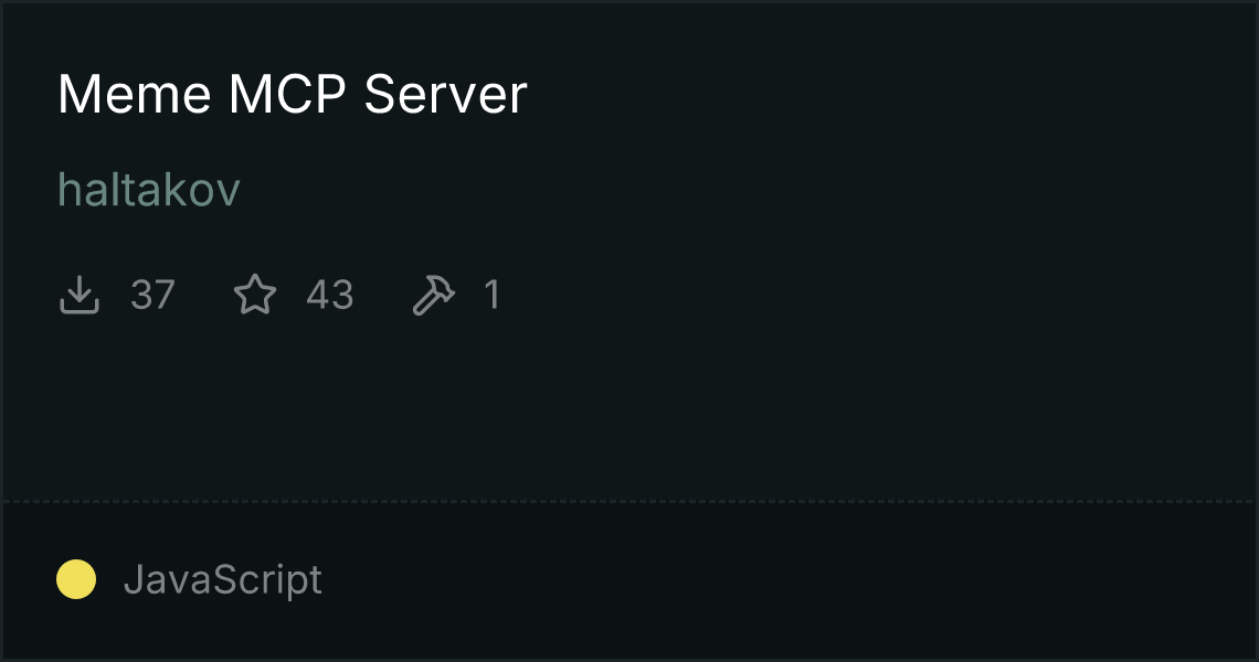 Meme MCP Server by haltakov | Glama