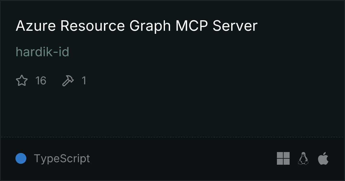 Azure Resource Graph MCP Server by hardik-id | Glama